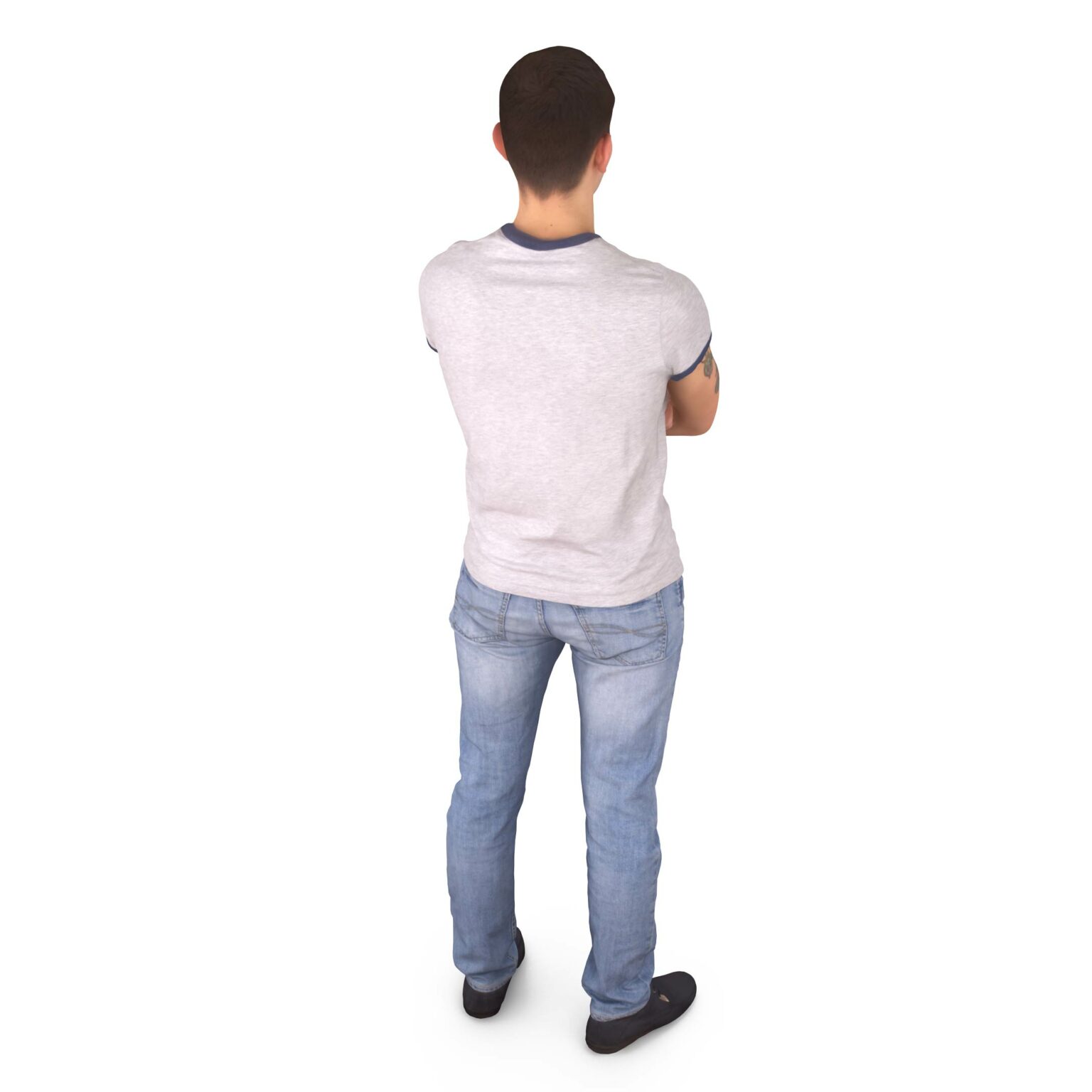 Standing 3d man scanned 3d model - Renderbot