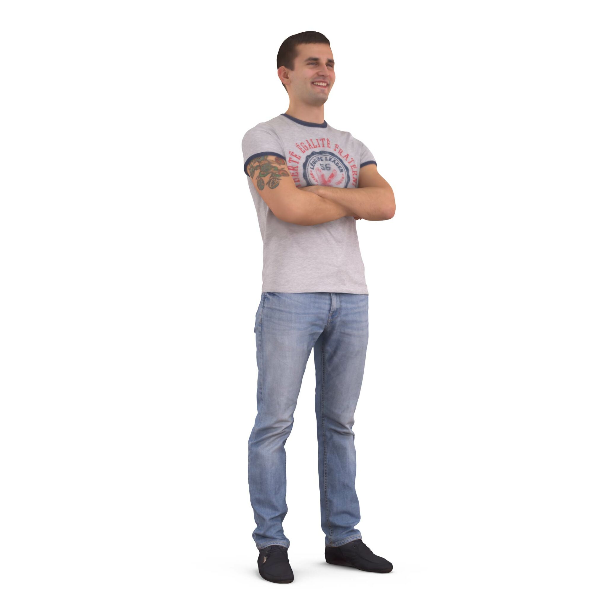 Standing 3d man scanned 3d model - Renderbot