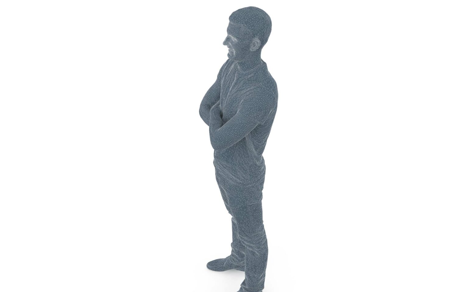 Standing 3d man scanned 3d model - Renderbot