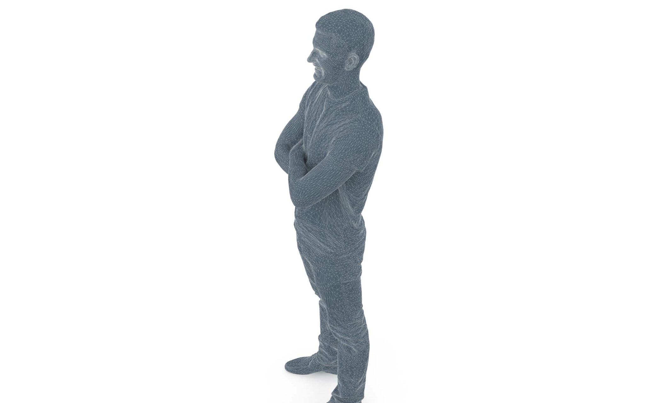 Standing 3d man scanned 3d model - Renderbot