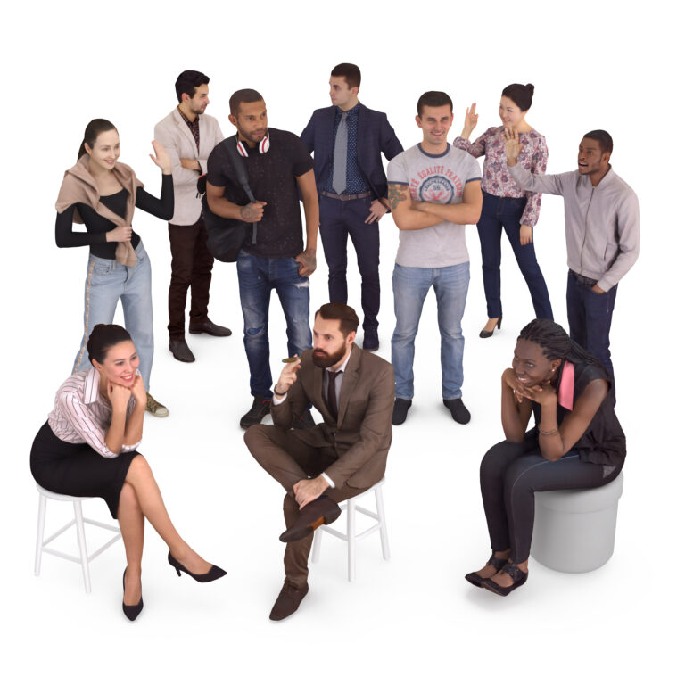 Sitting woman free 3d model - scanned 3d models - Renderbot