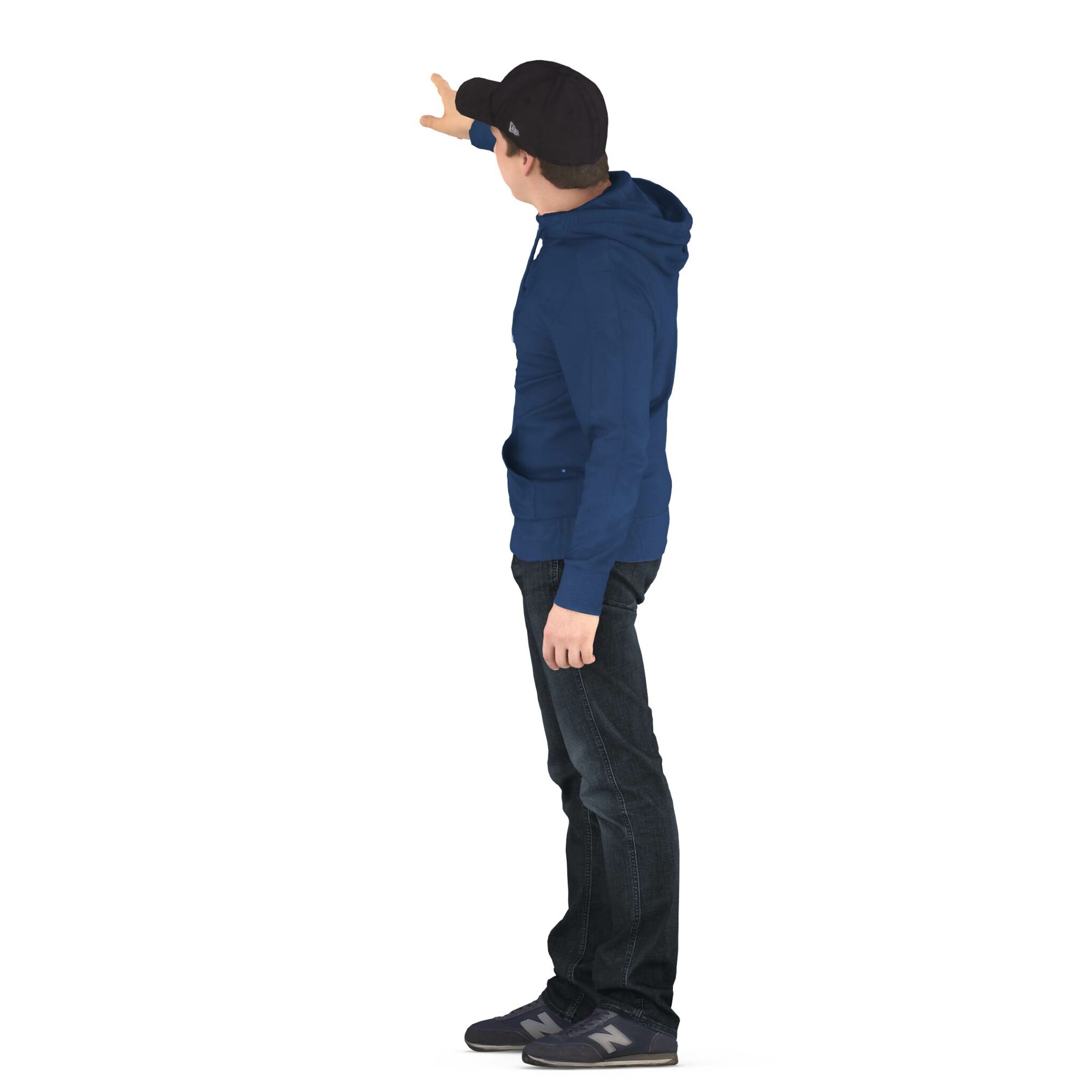 Couple of 3d people pointing - scanned 3d models - Renderbot
