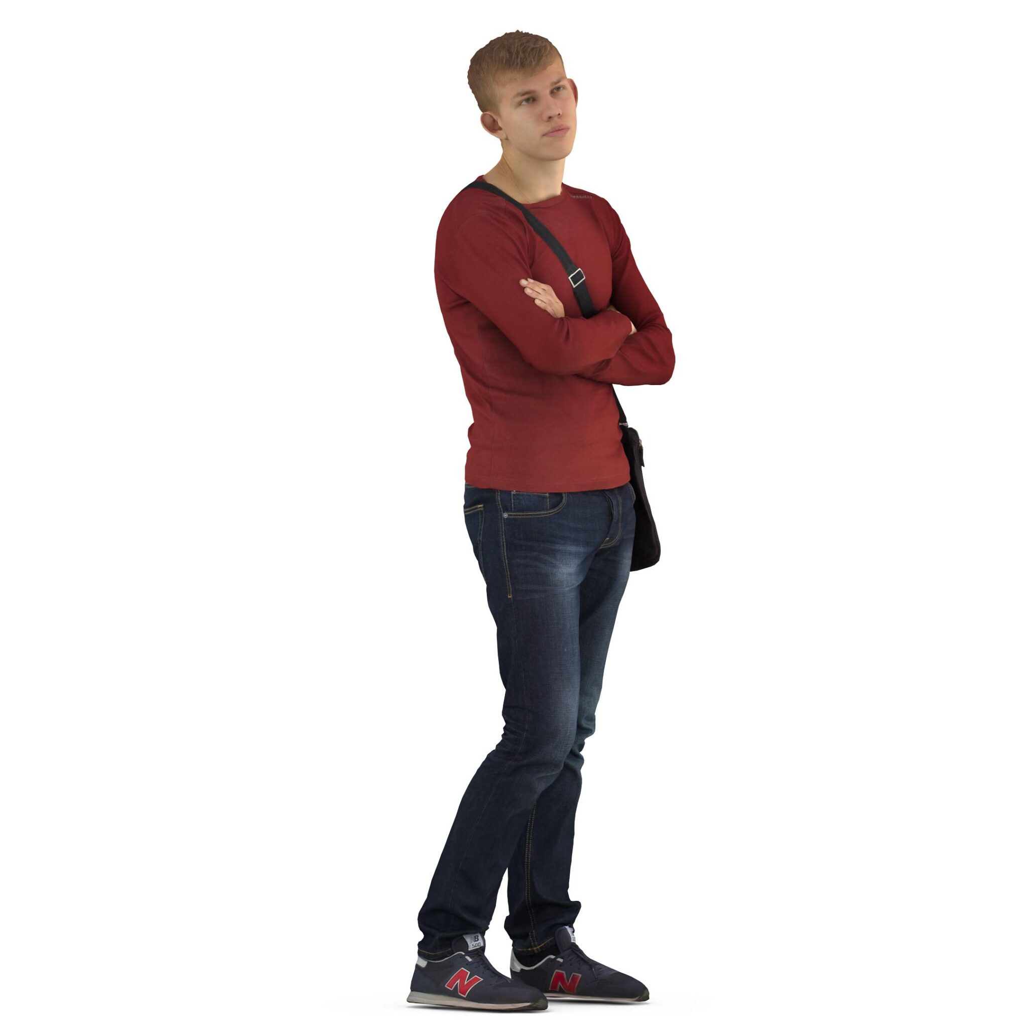 Couple of 3d people pointing - scanned 3d models - Renderbot