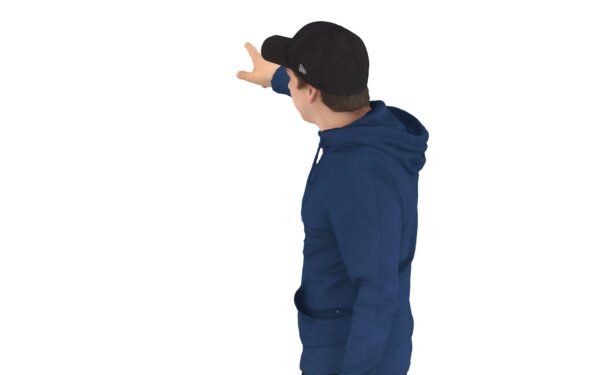 3d man pointing finger scanned 3d model - Renderbot