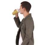 3d man drinking coffee scanned - Renderbot