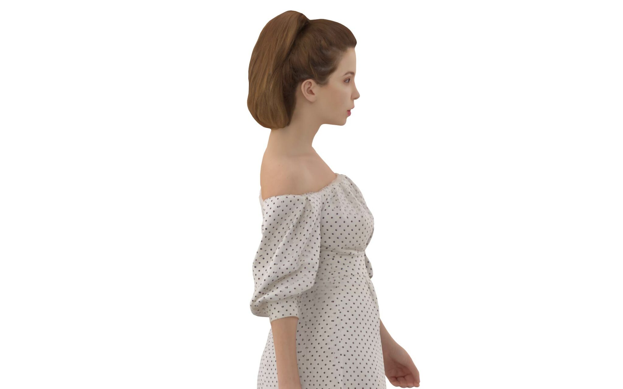 3d scanned woman walking pose - scanned 3d model - Renderbot