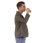 3d man drinking coffee scanned - Renderbot