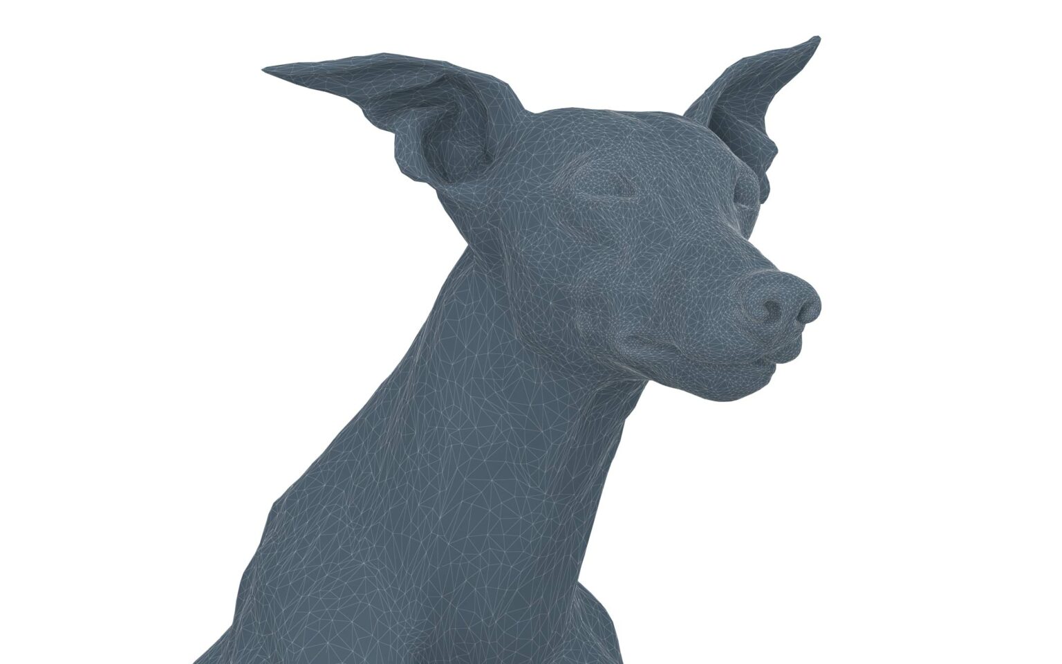 Whippet 3d dog sitting scanned 3d model - Renderbot
