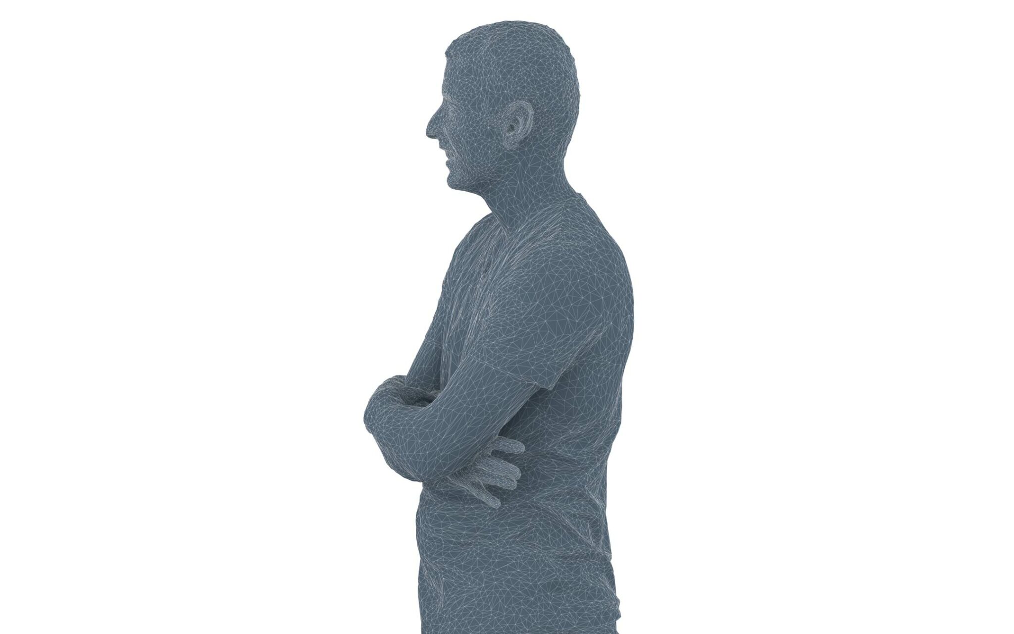 3d man closed pose scanned 3d model - Renderbot