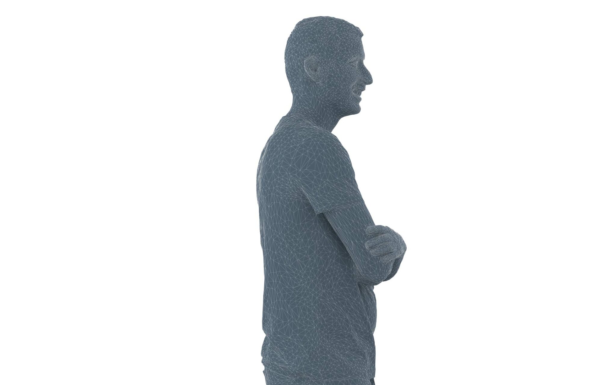 3d man closed pose scanned 3d model - Renderbot