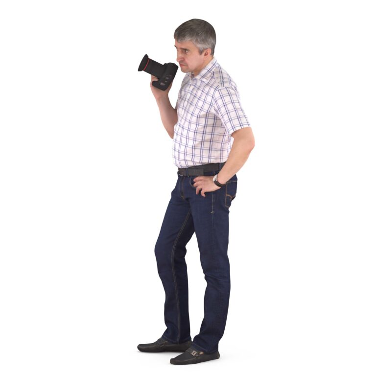 3d scanned cameraman - scanned 3d model - Renderbot