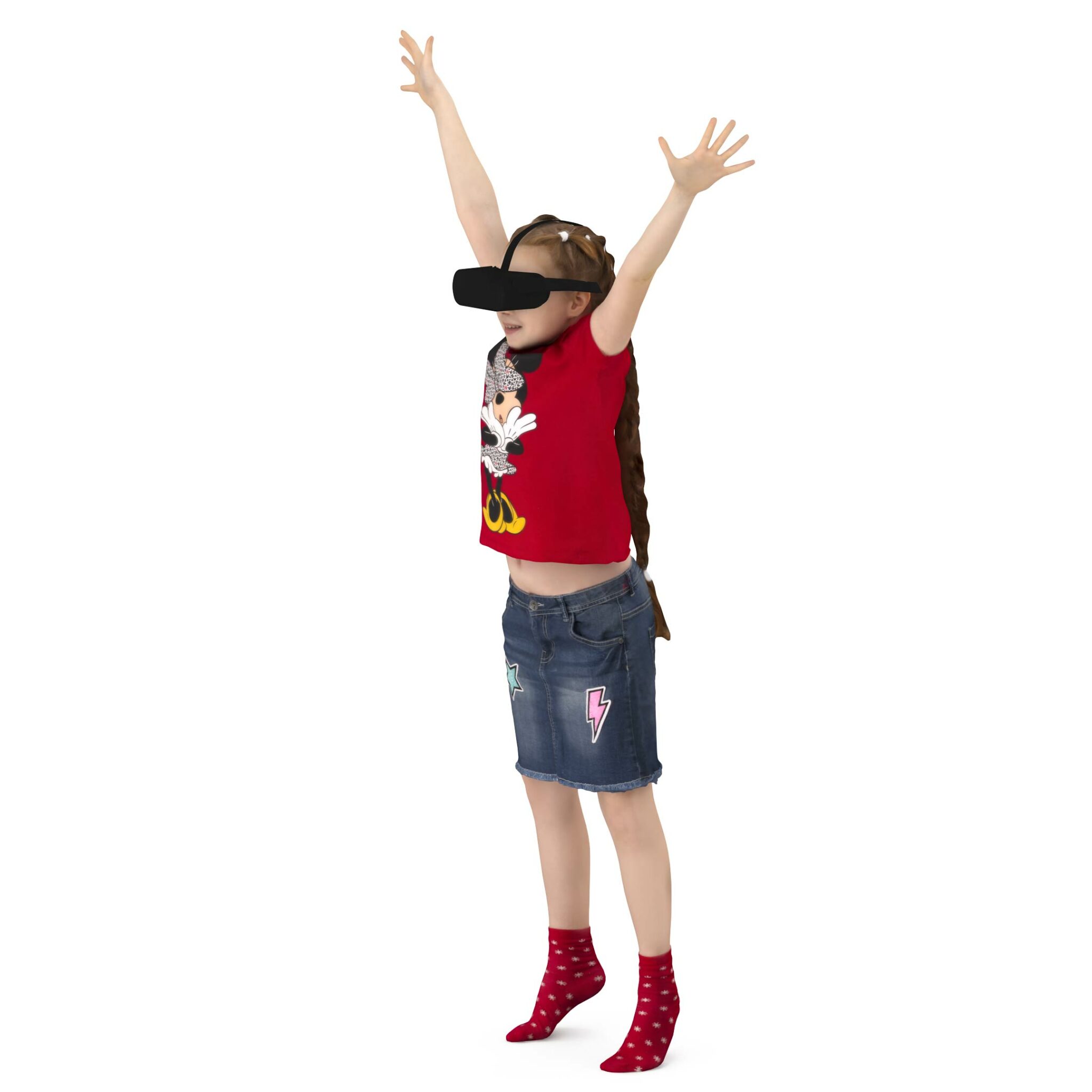 3d scanned girl in VR glasses - scanned 3d model - Renderbot