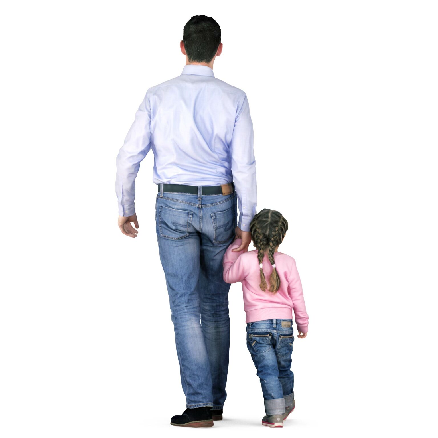 Father and daughter 3d models - scanned 3d model - Renderbot