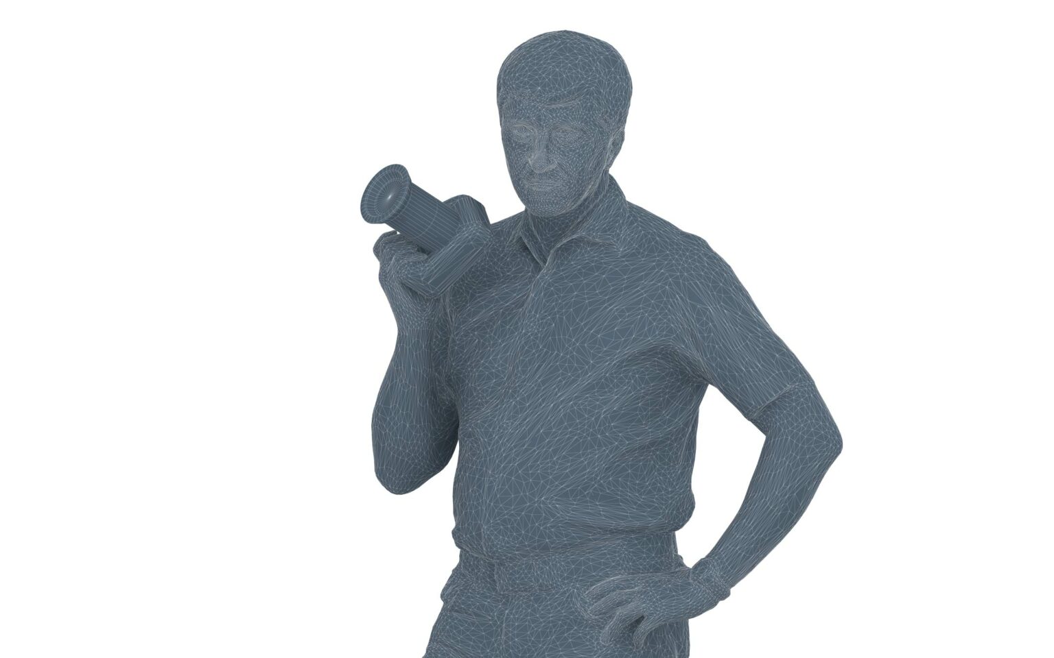 3d scanned cameraman - scanned 3d model - Renderbot