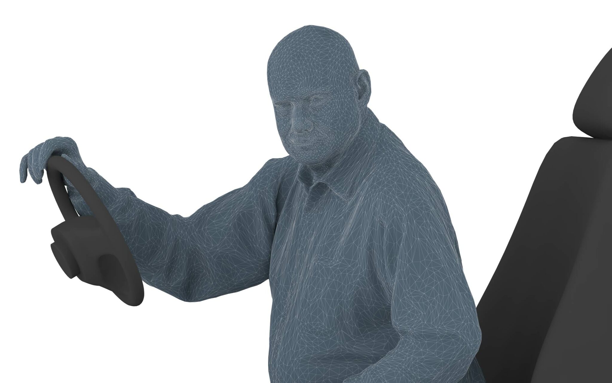 Driver 3d oldman - scanned 3d model - Renderbot