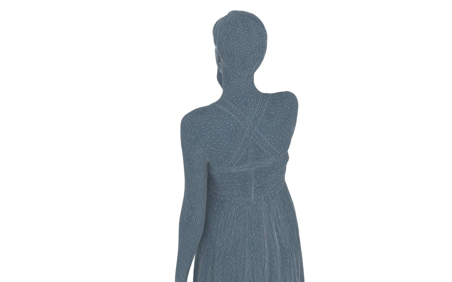 3d scanned woman in long dress - scanned 3d model - Renderbot