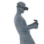 3d scanned man and VR glasses - scanned 3d model - Renderbot