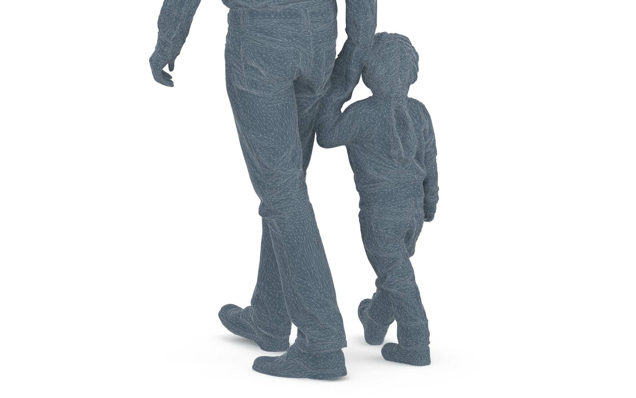 Father and daughter 3d models - scanned 3d model - Renderbot