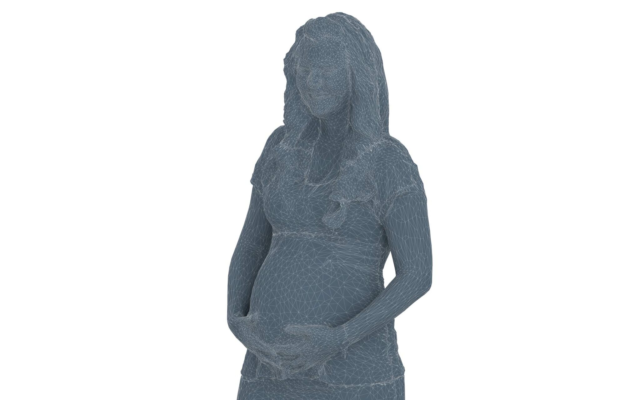 3d scanned pregnant woman - scanned 3d model - Renderbot