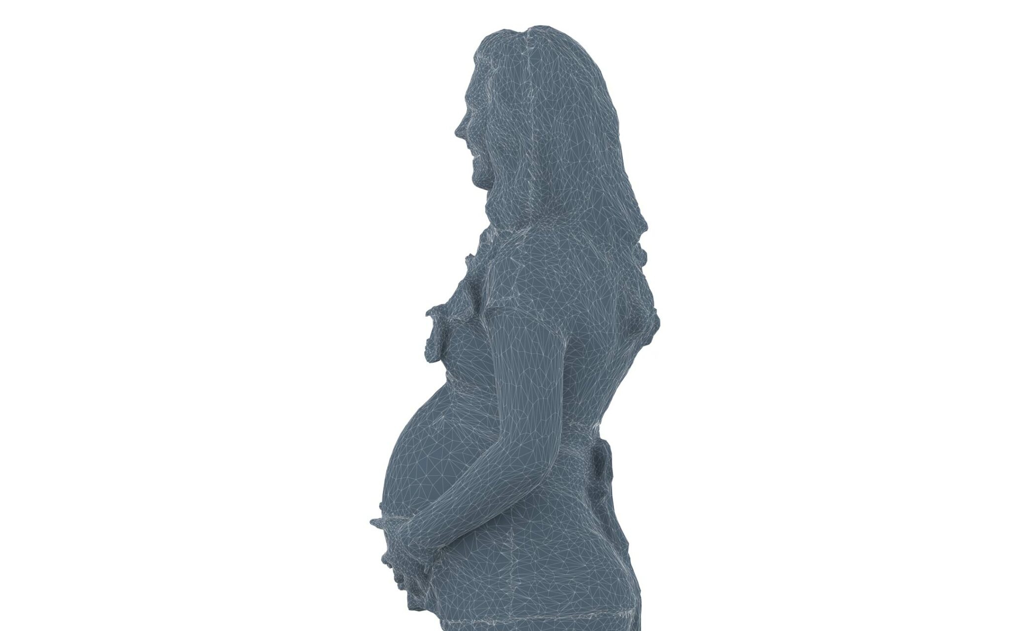 3d scanned pregnant woman - scanned 3d model - Renderbot