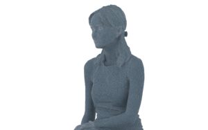 Sitting woman free 3d model - scanned 3d models - Renderbot