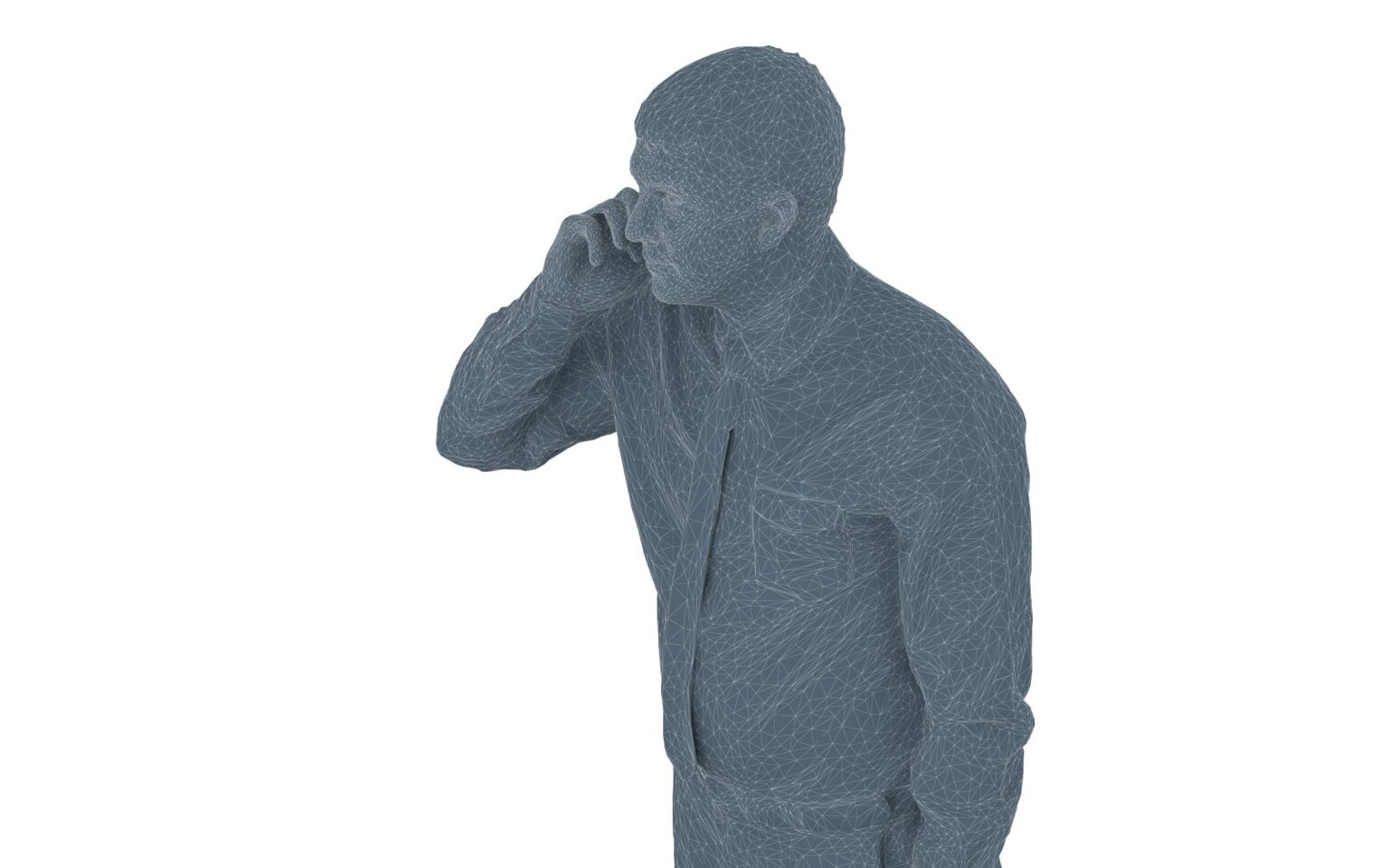 3d man talking on the phone - scanned 3d models - Renderbot