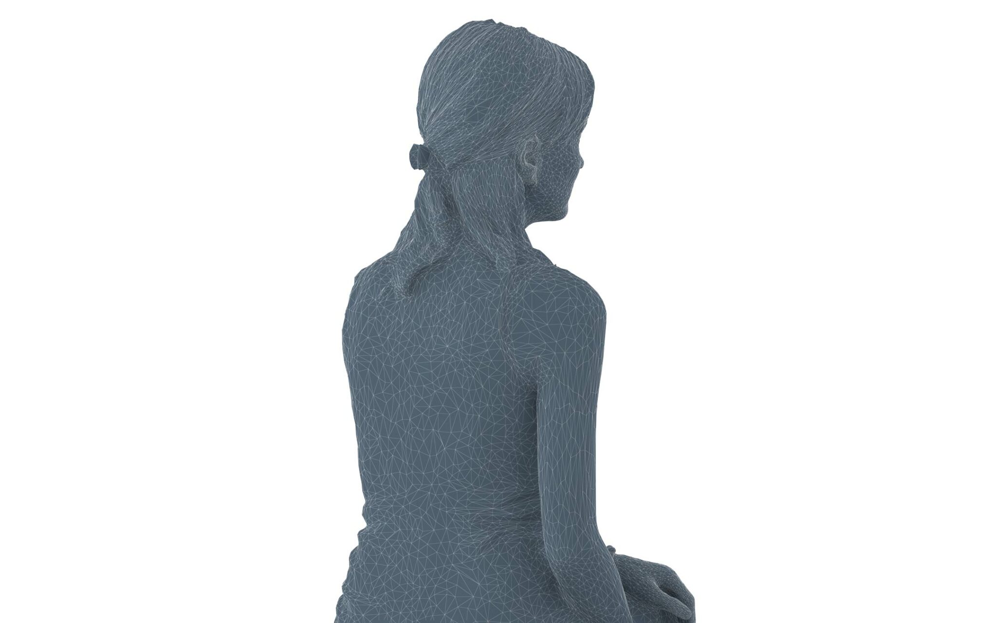 Sitting woman free 3d model - scanned 3d models - Renderbot