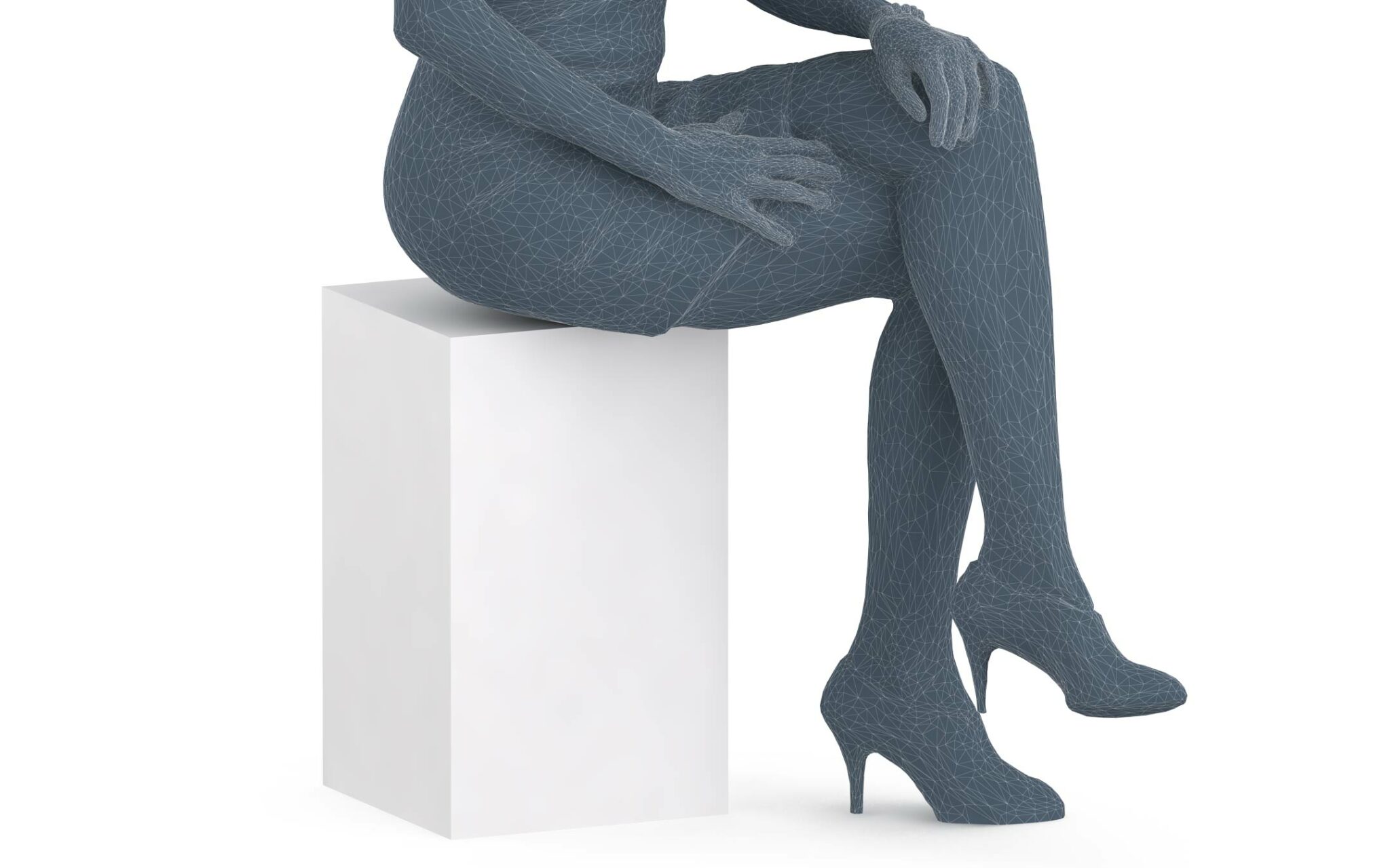 Sitting woman free 3d model - scanned 3d models - Renderbot