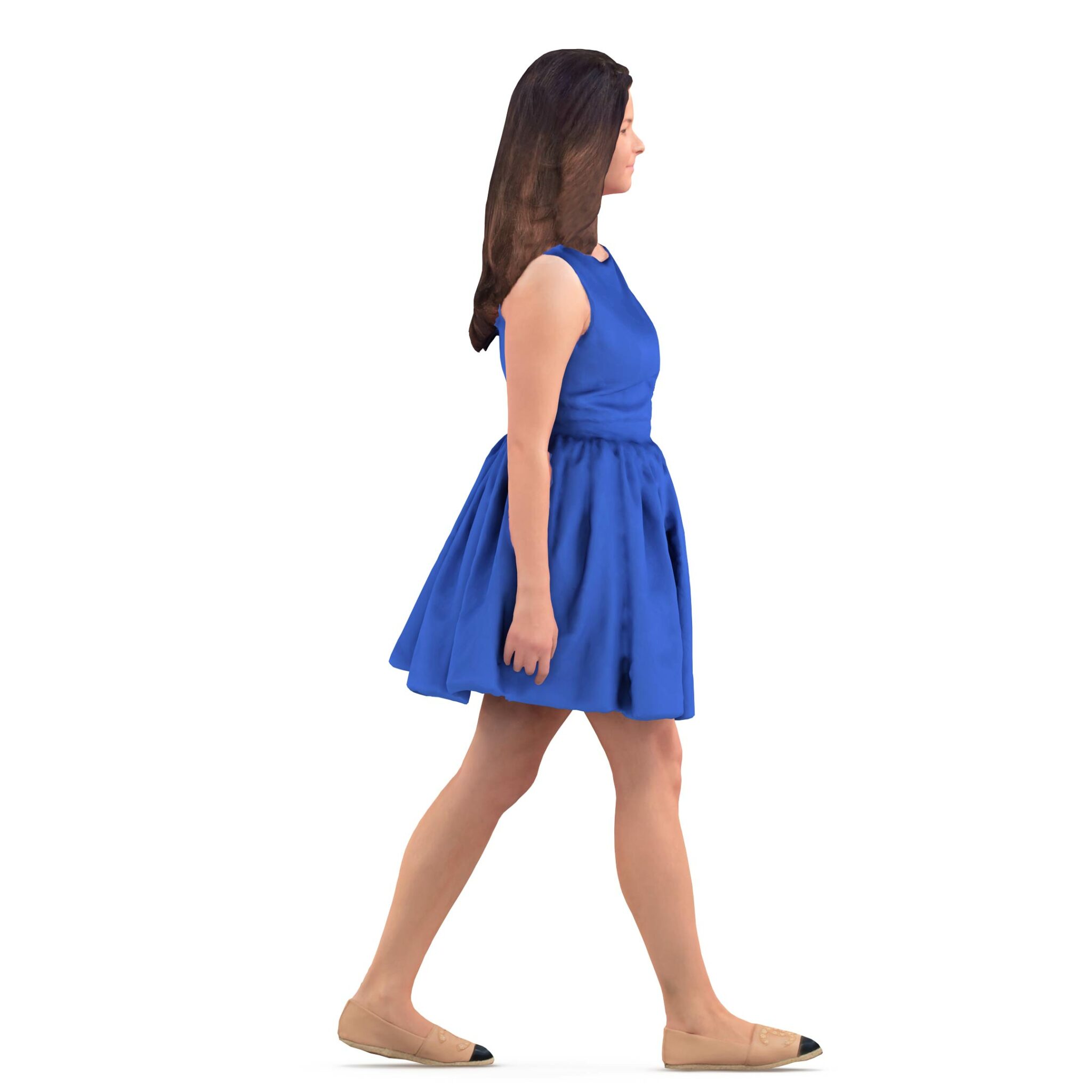 3d woman walking position - scanned 3d models - Renderbot