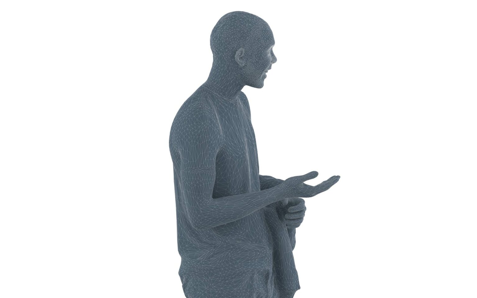 3d man speaking - scanned 3d models - Renderbot