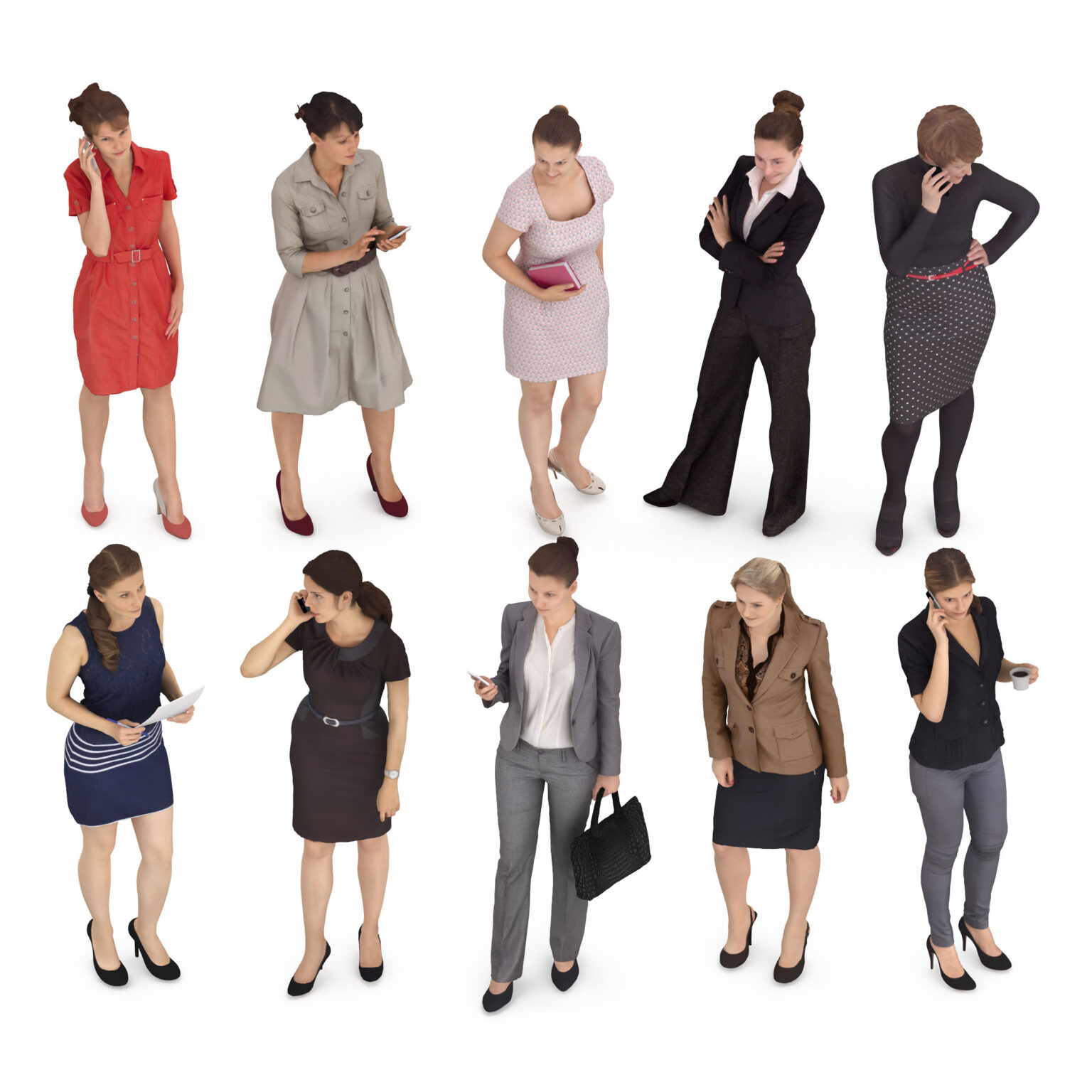 Business women 3d scanned collection - scanned 3d models - Renderbot