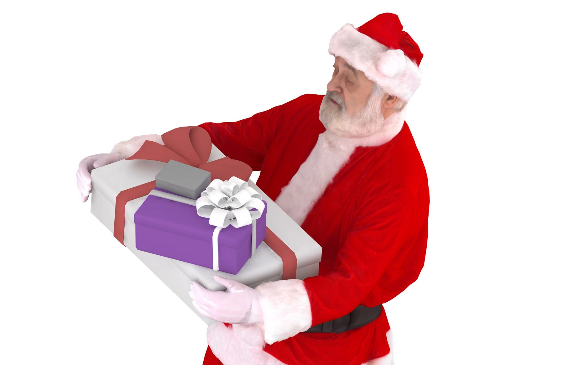 3d santa carries gifts - scanned 3d models - Renderbot