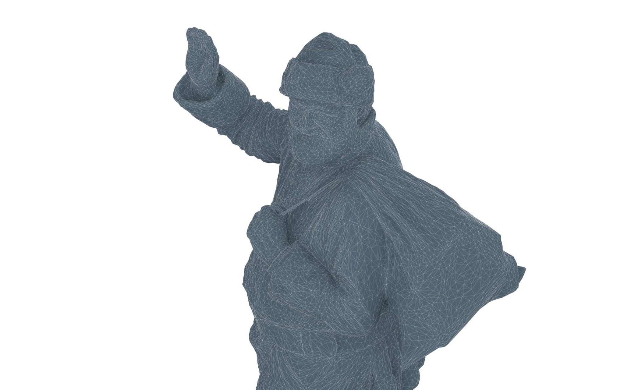 3d santa waving hand - scanned 3d models - Renderbot