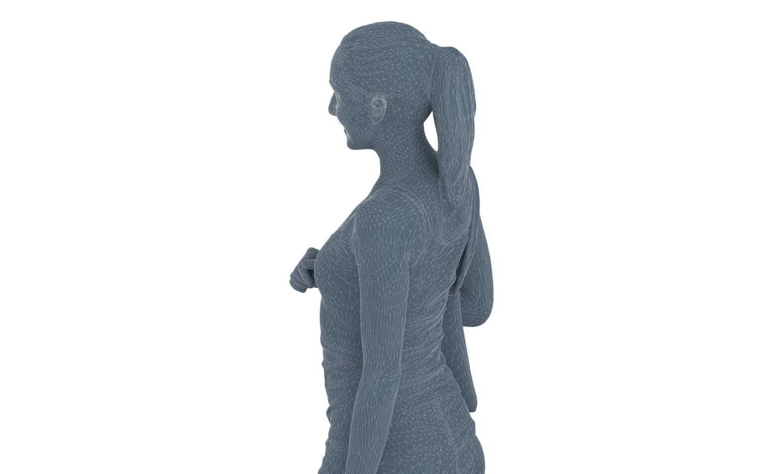 3d scanned woman in casual clothes walking - scanned 3d models - Renderbot
