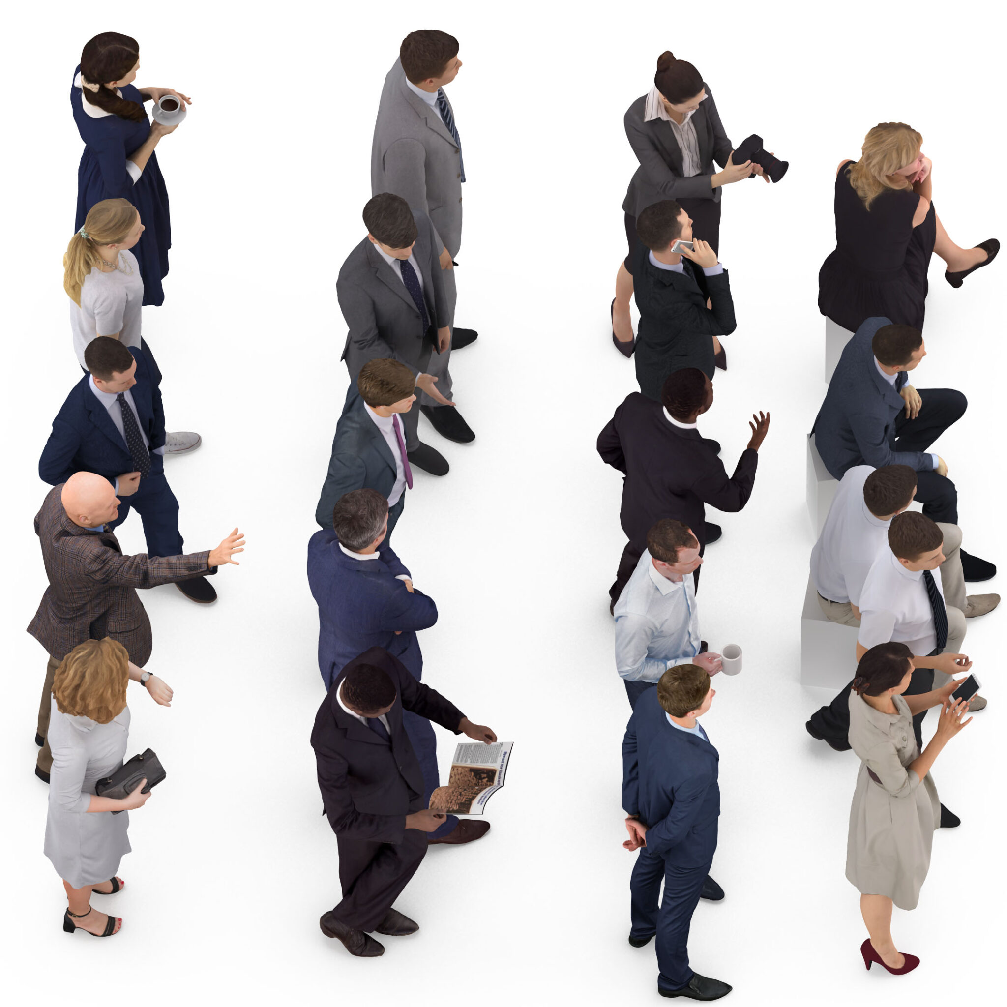 Elegant 3d people collection x20 - scanned 3d models - Renderbot