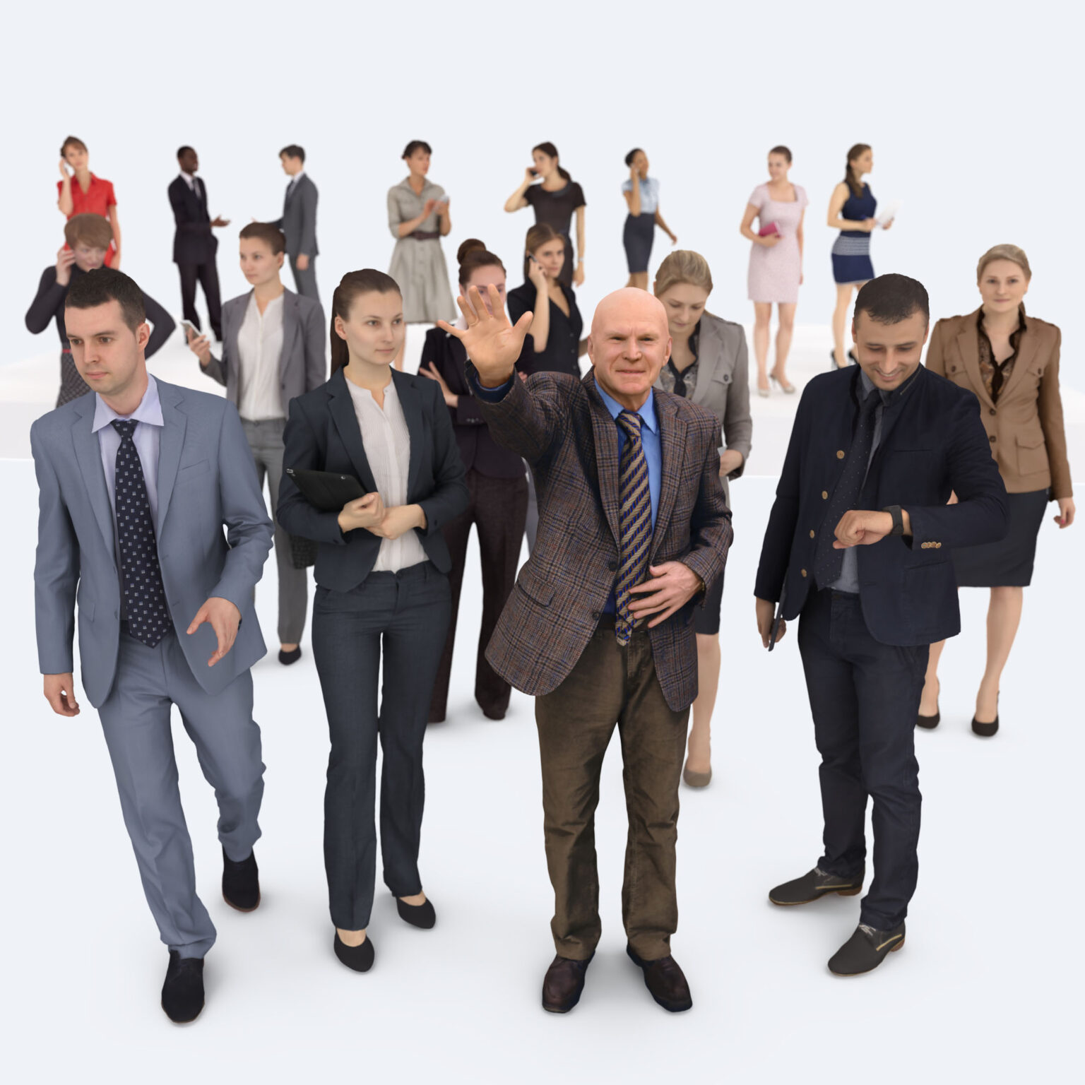 Business people 3d models - Renderbot - 3d assets: Business 3d people