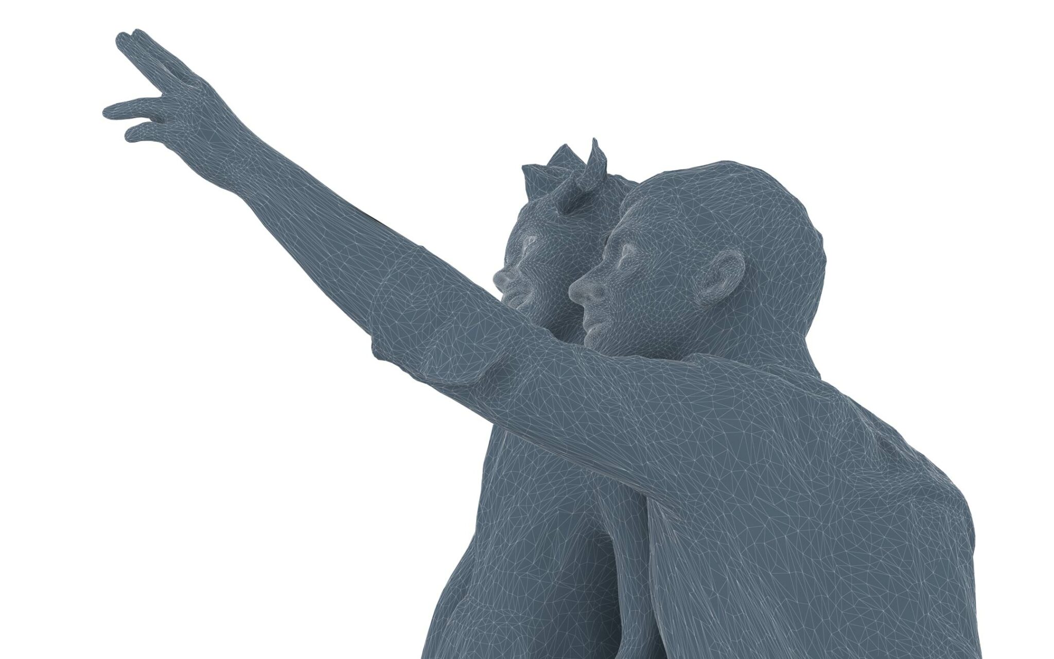 3d model family - father and daughter - scanned 3d models - Renderbot