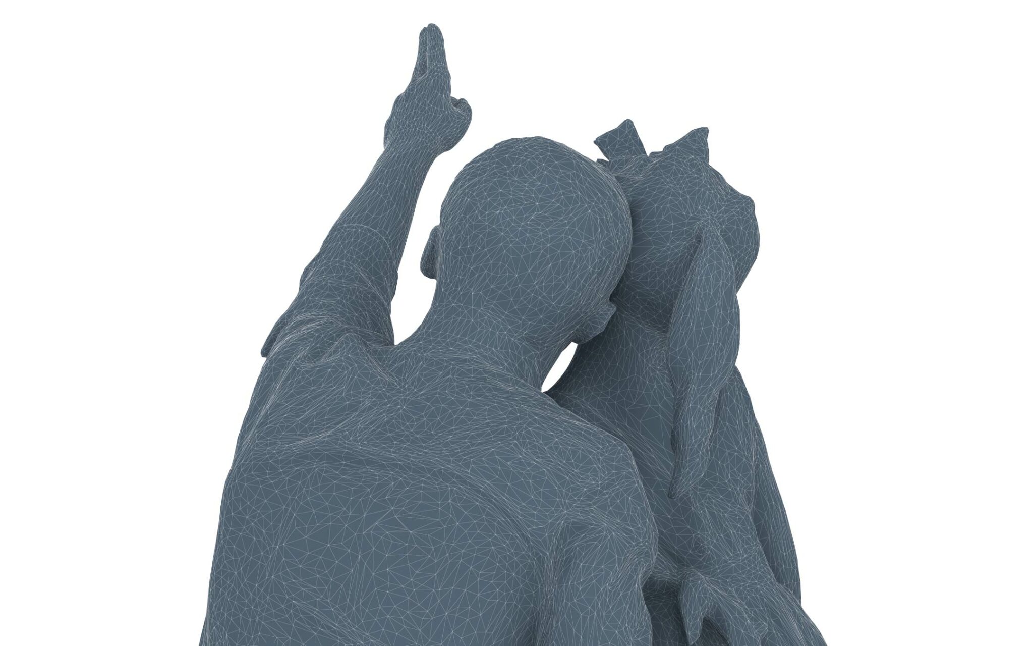 3d model family - father and daughter - scanned 3d models - Renderbot