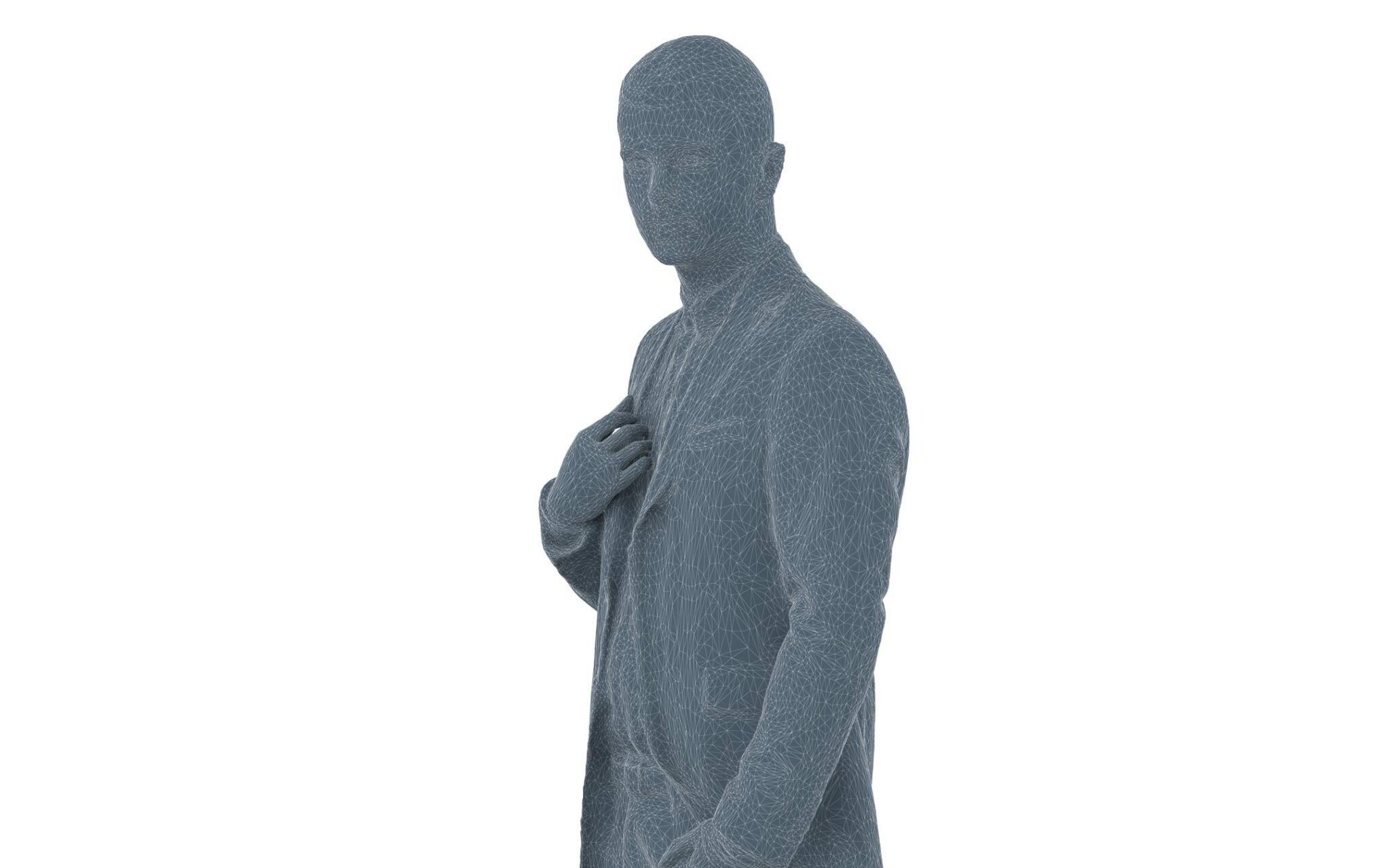 3d scanned man - blue suit - scanned 3d models - Renderbot