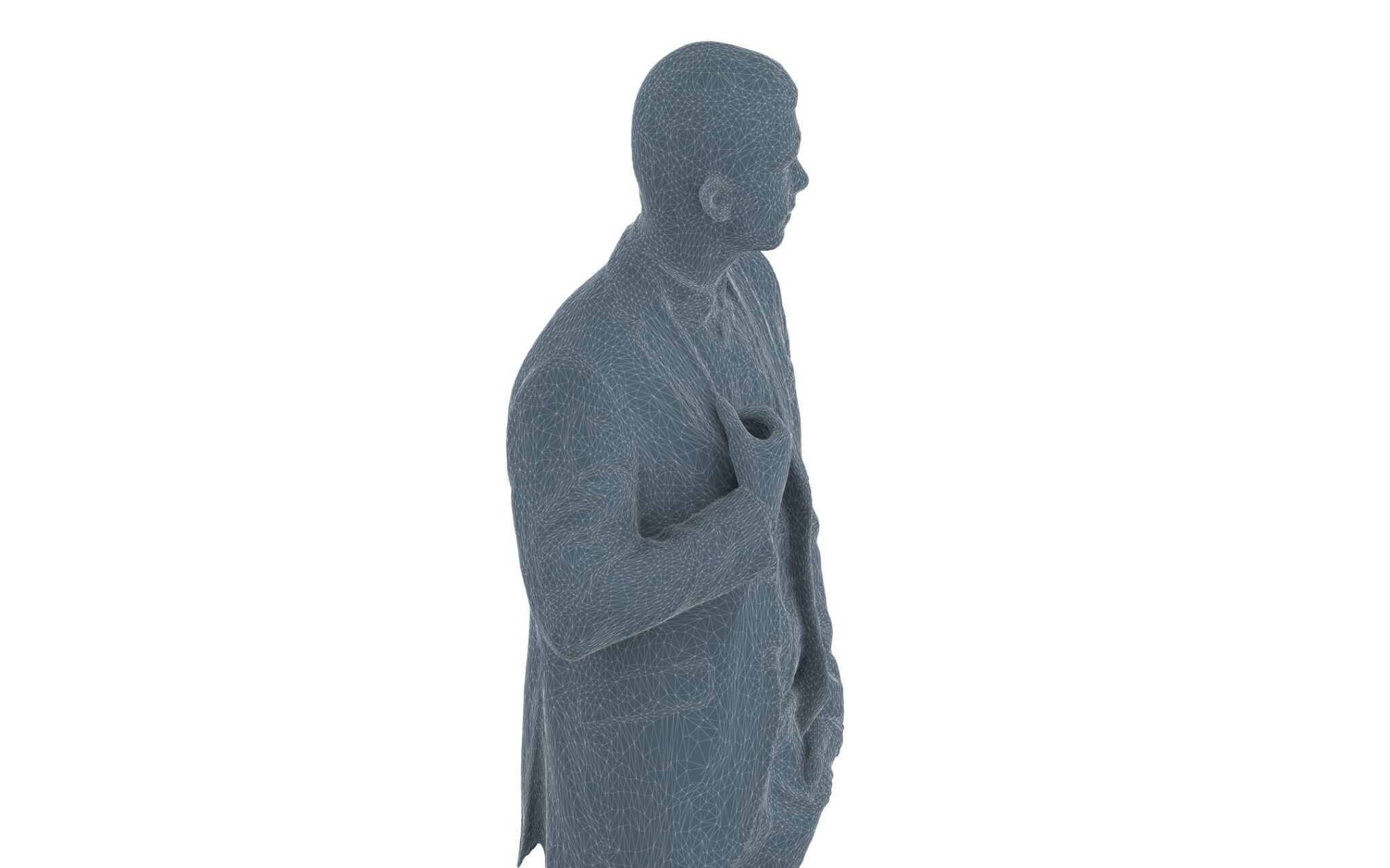 3d scanned man - blue suit - scanned 3d models - Renderbot